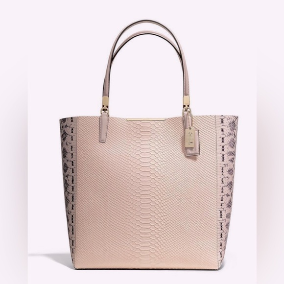 Coach | Bags | Coach Madison Python Embossed Tote Blush Pink | Poshmark